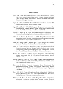 Effect of Independence, Work Experience and Competence on Audit Quality With Professional Ethics ...